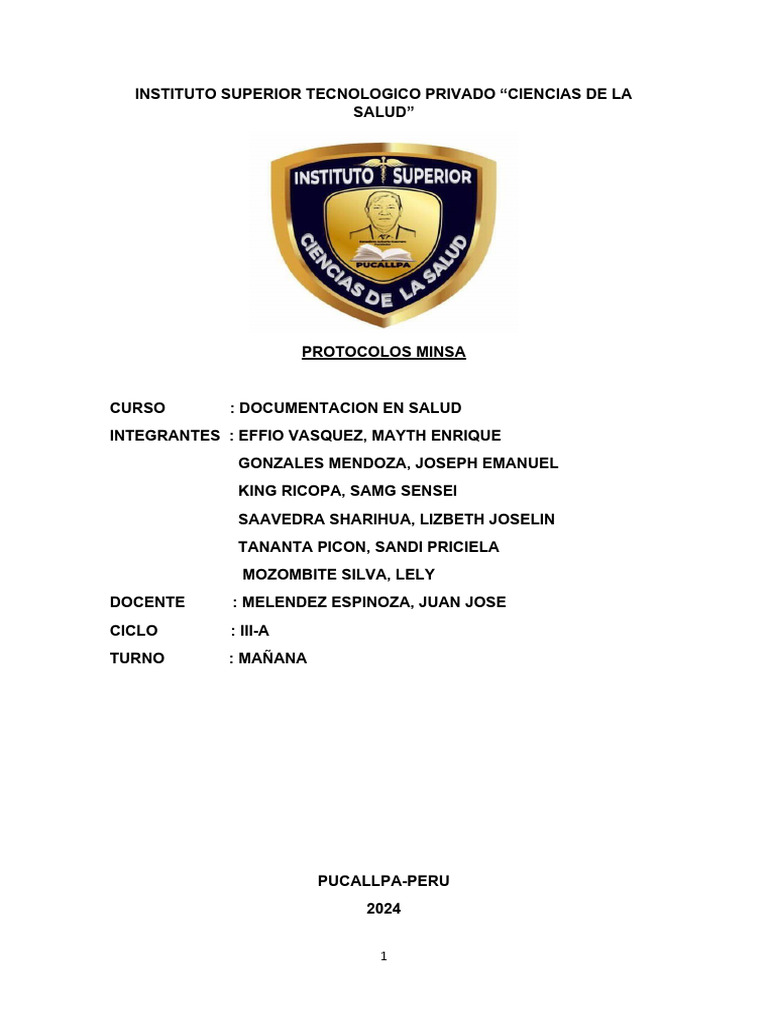 Protocolos Minsa G1 | PDF | Infección | Vacunas