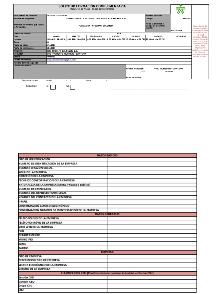 Formato Solicitud | PDF