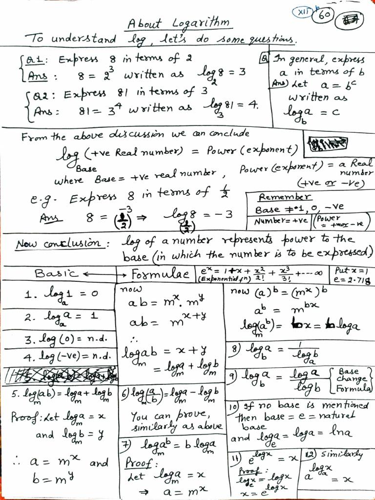 Understanding Logarithms and Trigonometry | PDF