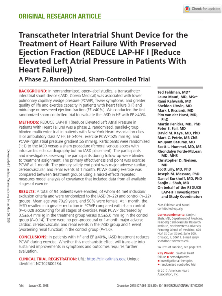 feldman-et-al-2017-transcatheter-interatrial-shunt-device-for-the-treatment-of-heart-failure ...