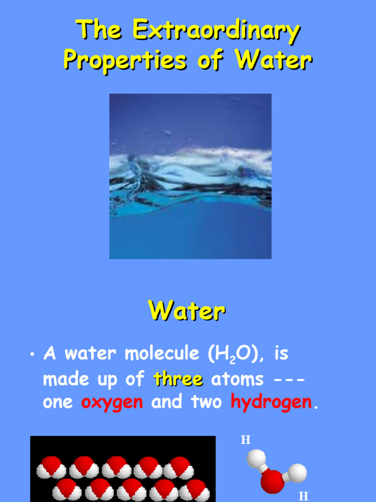 Properties of Water Explained | PDF | Water | Properties Of Water