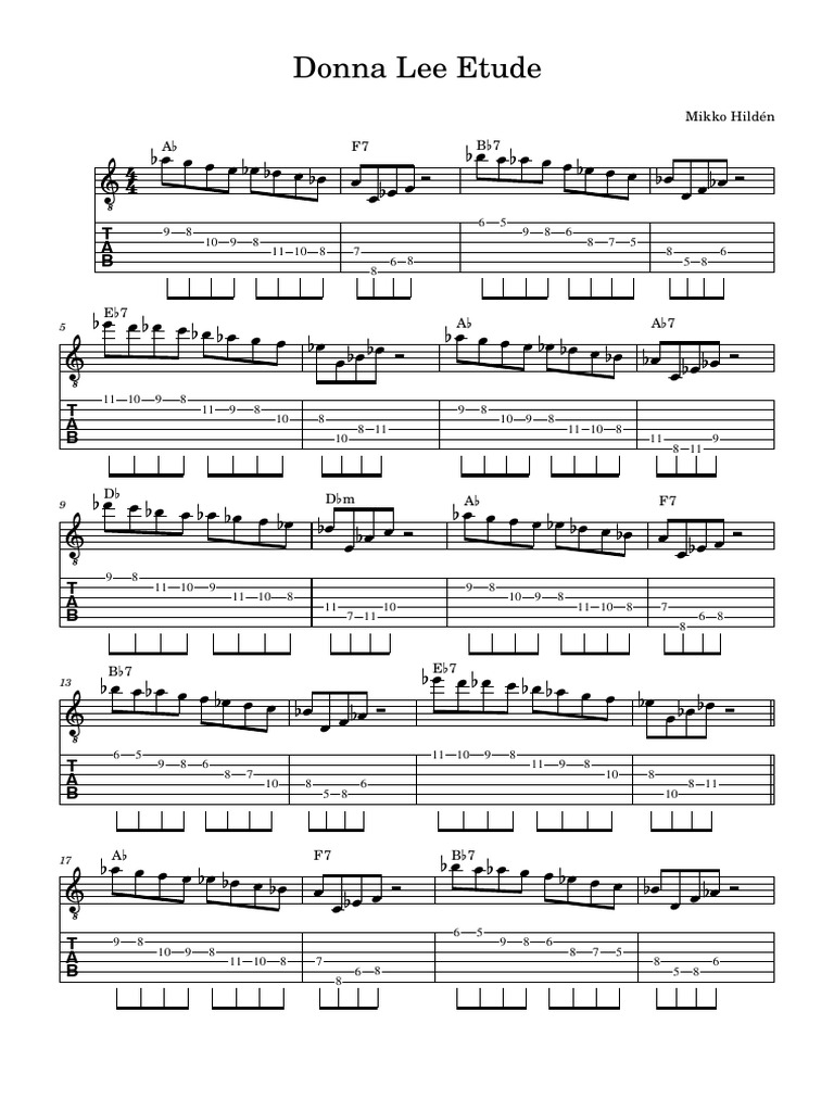Donna Lee Etude | PDF