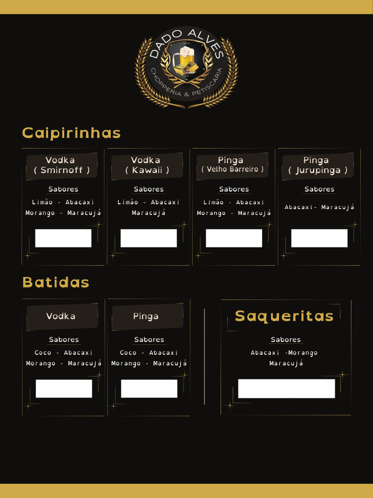 Modelo de Cardápio | PDF