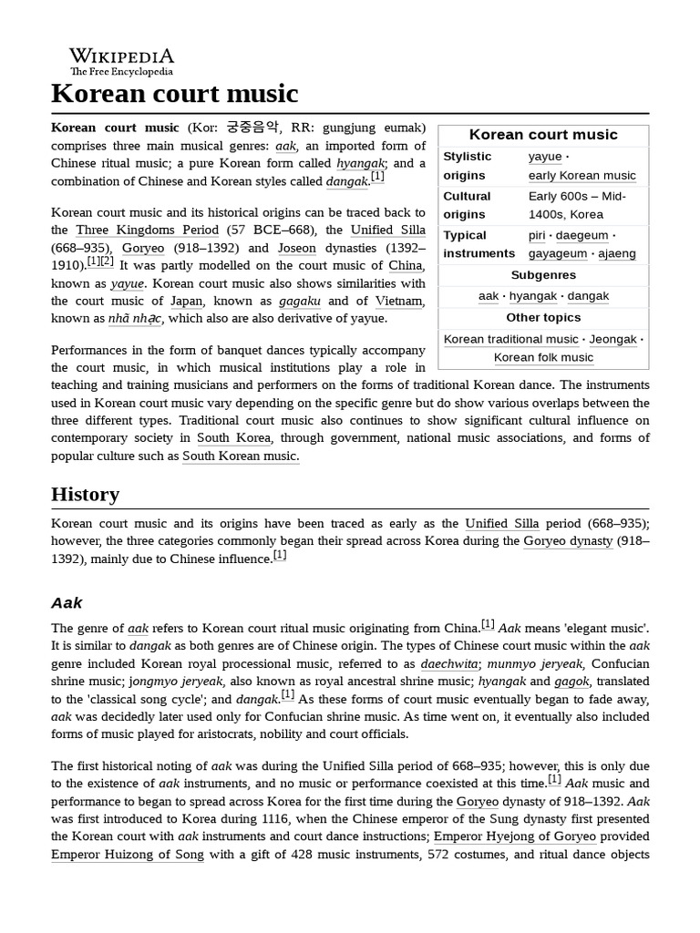 Korean_court_music | PDF | Musicology | East Asia