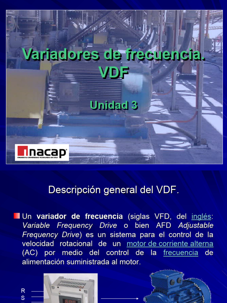 Variadores de Frecuencia. VDF | PDF | Inversor de energia | Ingenieria Eléctrica
