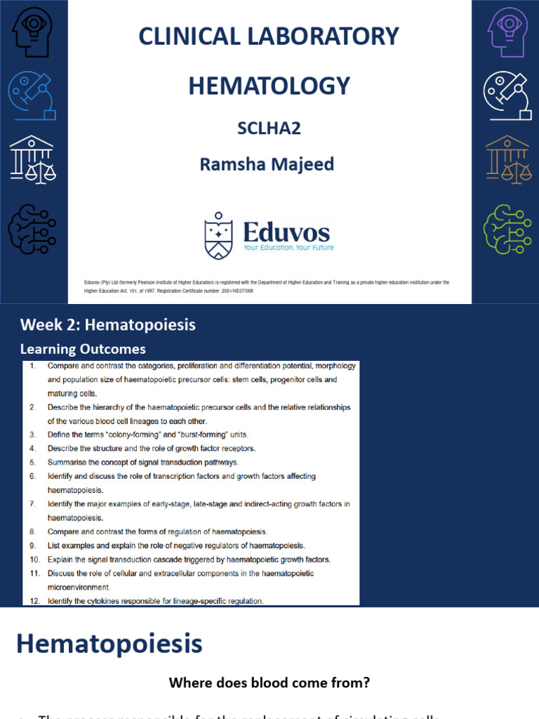 SCLHA2 Week 2 Part 1 (Haematopoiesis) | PDF | Haematopoiesis | Signal ... SCLHA2 Week 2 Part 1 (Haematopoiesis) | PDF | Haematopoiesis | Signal ...