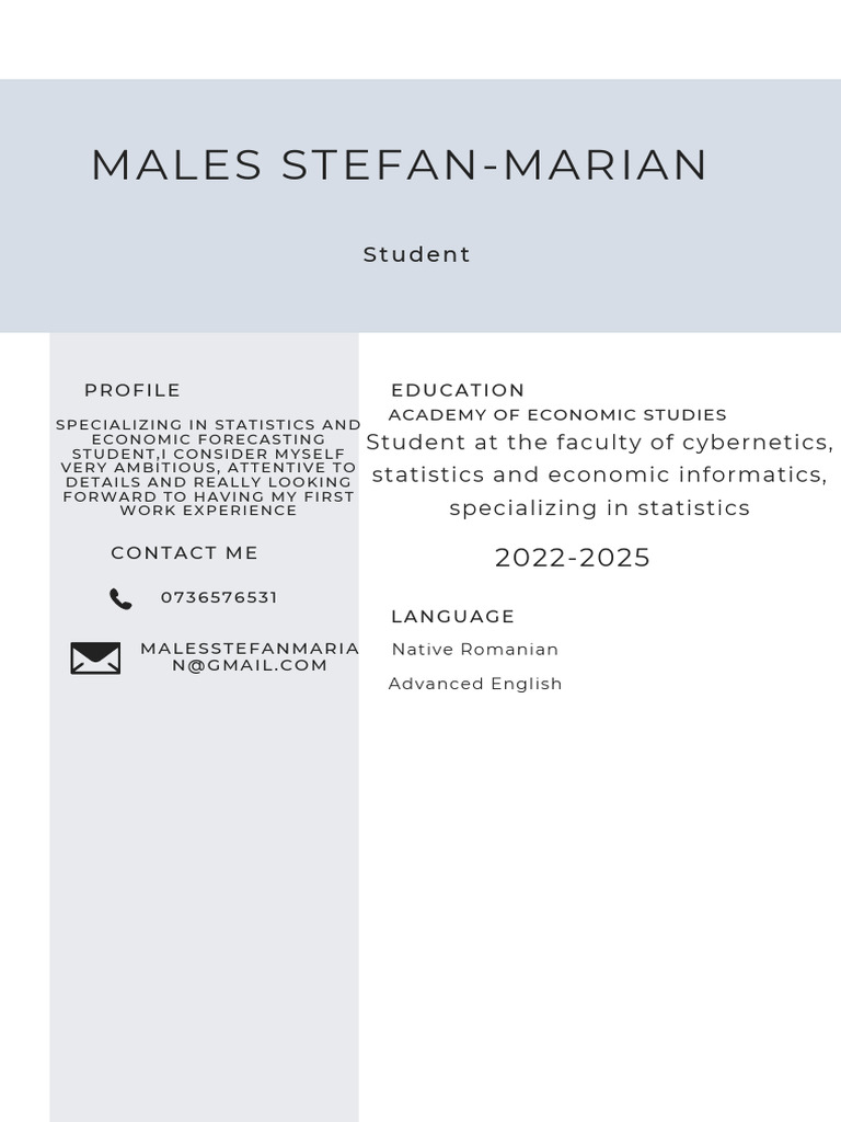 Males Stefan Marian CV | PDF
