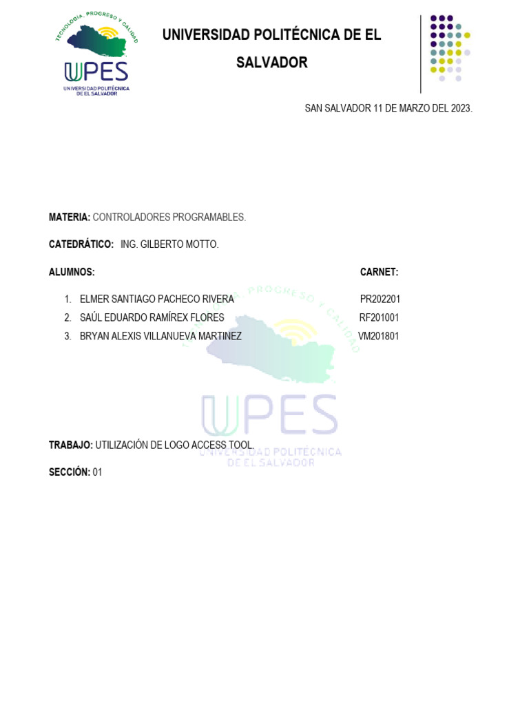 Utilización de Logo Access Tool | PDF | Microsoft Excel | Ingeniería ...