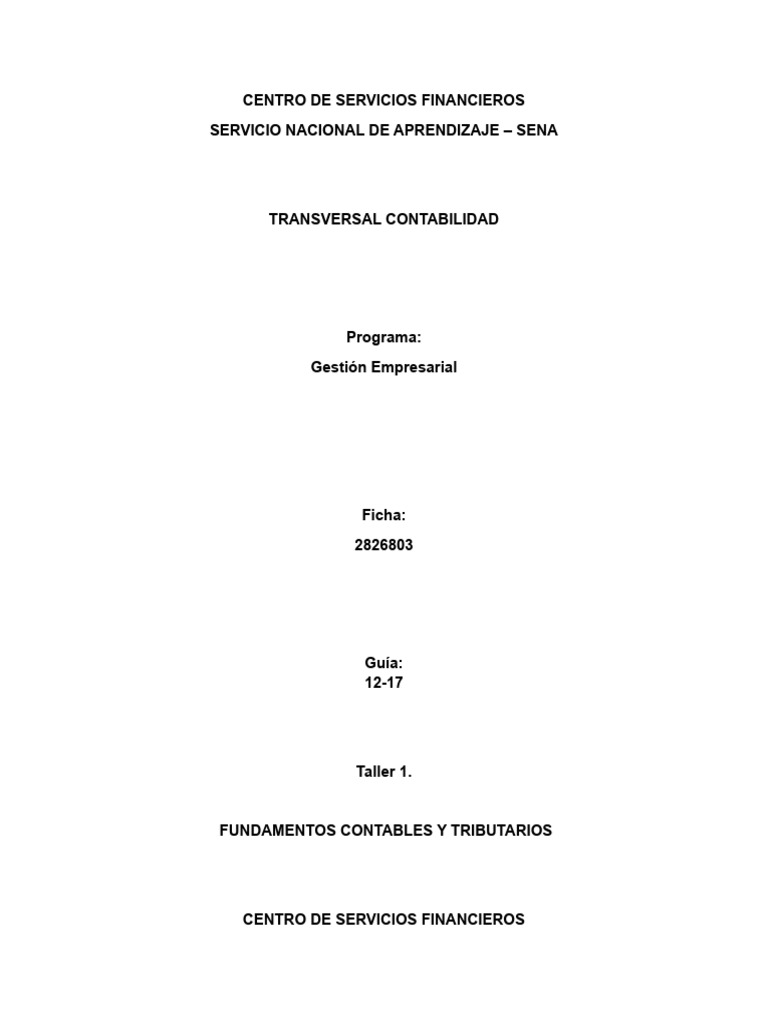 Fundamentos Contables SENA | PDF | Impuestos | Contabilidad