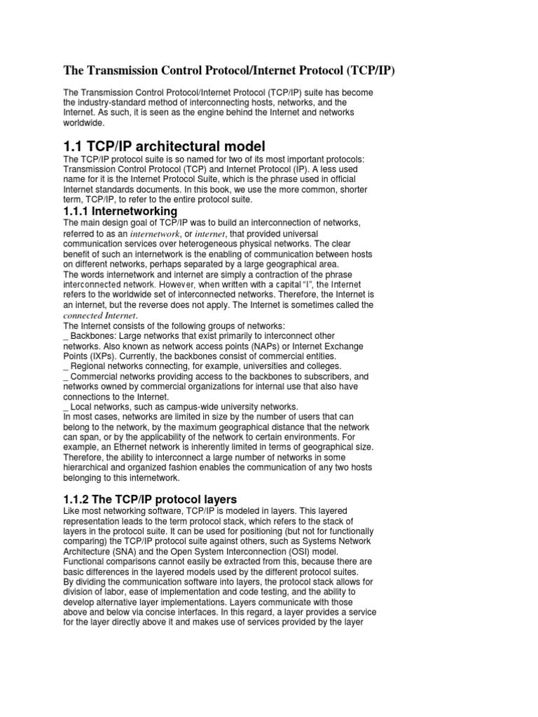 The Transmission Control Protocol | PDF | Internet Protocol Suite ...