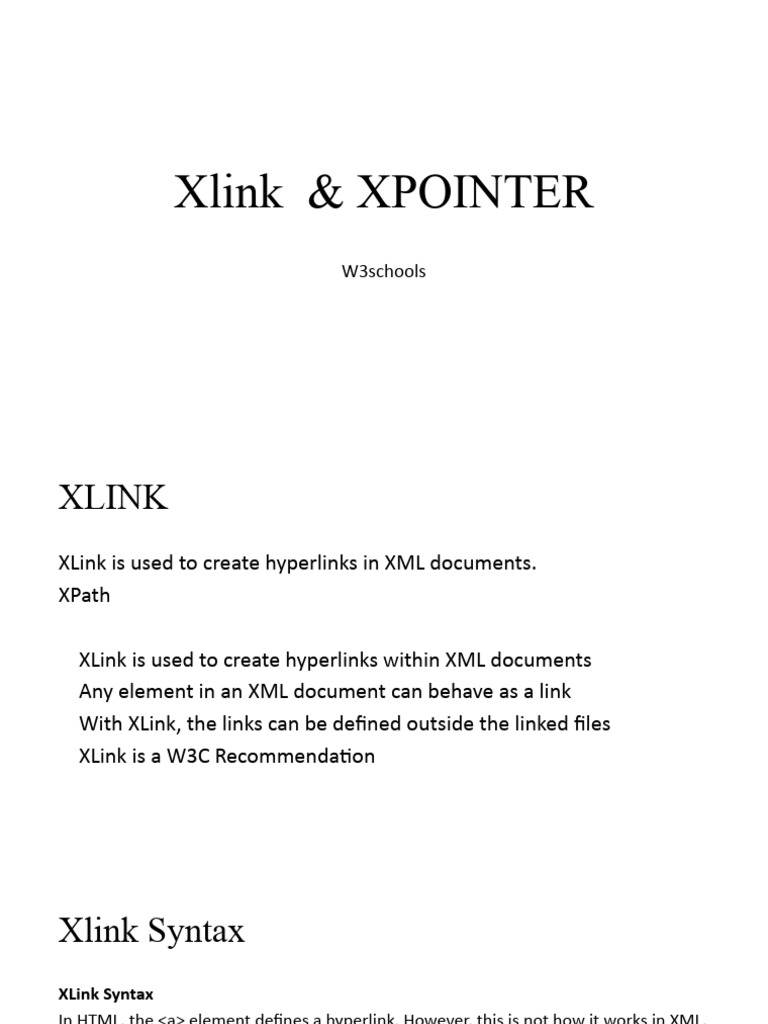 Xpointer | PDF | Hyperlink | Xml