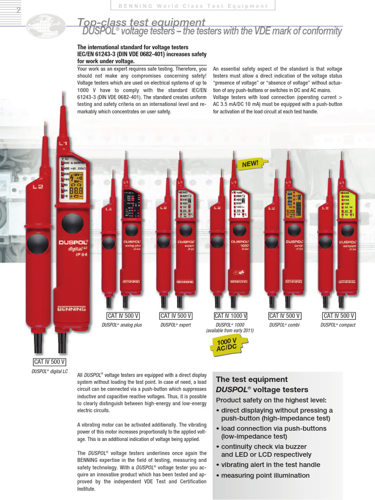 Benning Duspol | PDF | Voltage | Switch