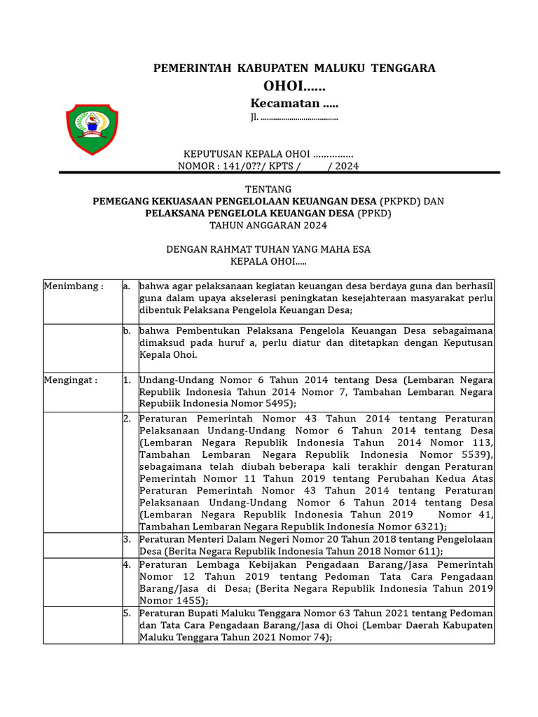 SK PKPKD & PPKD | PDF