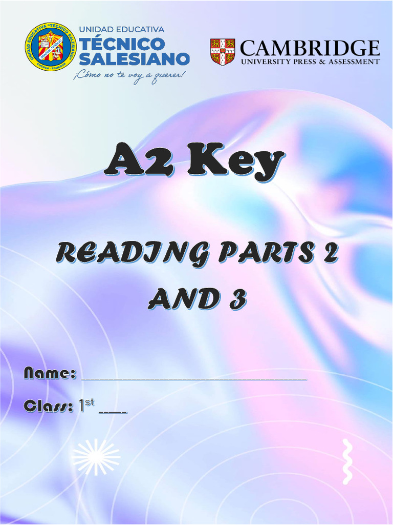 A2 Key Reading Part 2 - 3 | PDF | Career & Growth | Language Arts ...