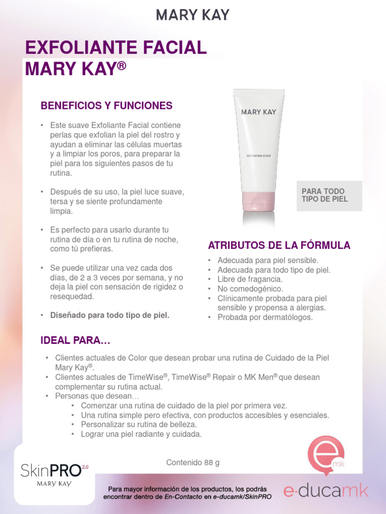 HR Exfoliante Facial Mary Kay | PDF | Cocina, comidas y vino | Salud y bienestar