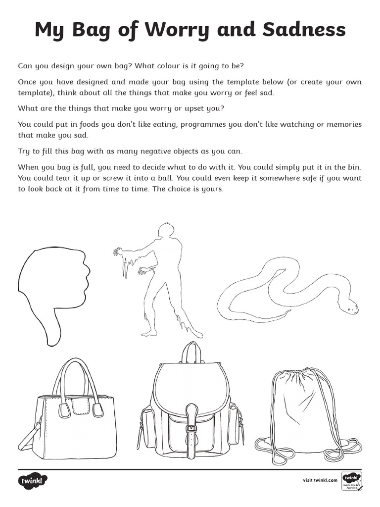 Create a Personal Worry Bag Template | PDF