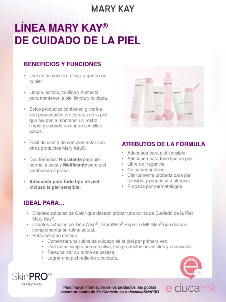 HR Linea Mary Kay de Cuidado de la Piel | PDF