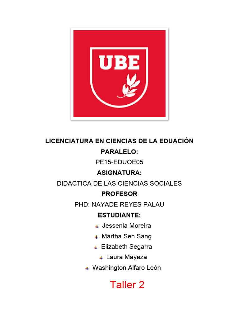 Planificación Microcurricular Para Taller2 1 1 Pdf Historiador