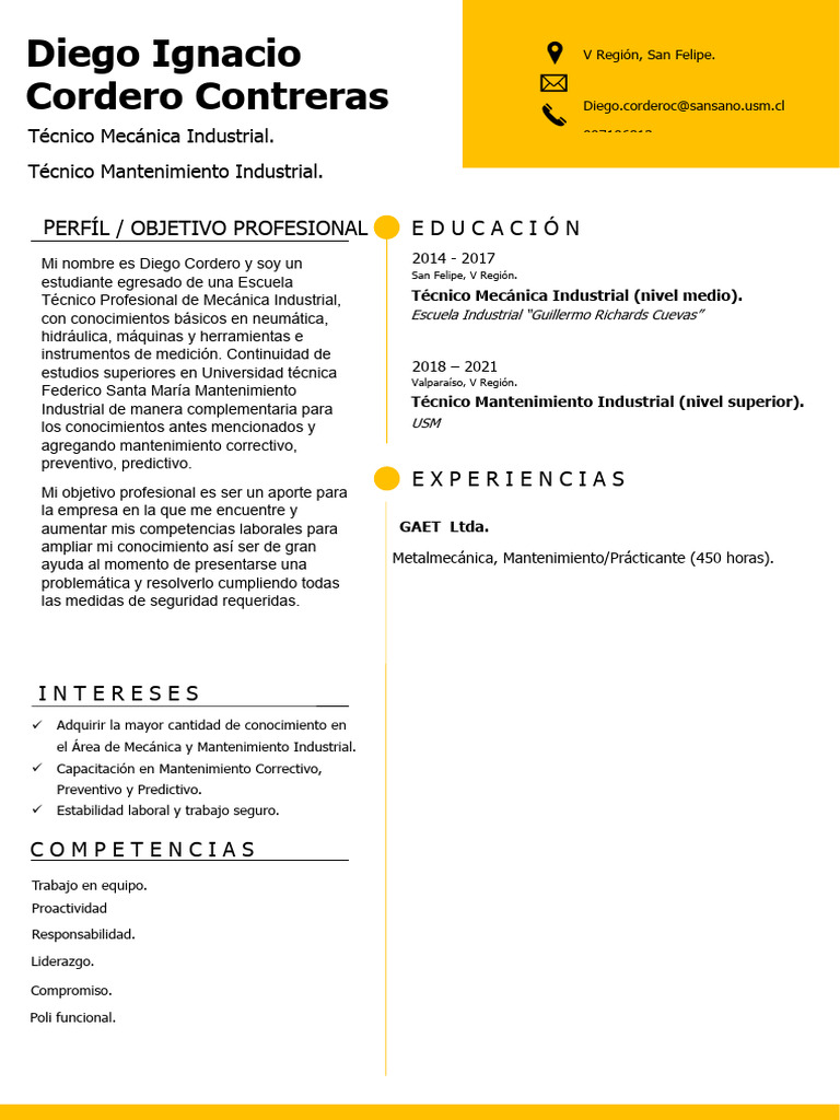 C.V Diego Cordero-1 | PDF