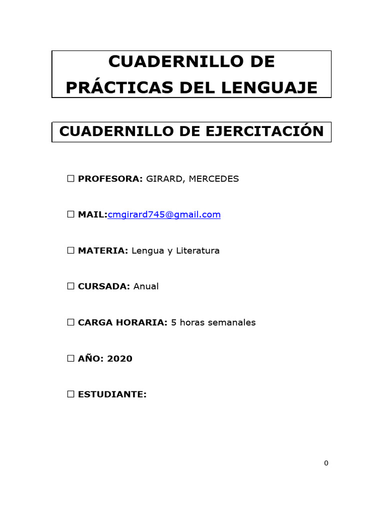 Cuadernillo de Ejercitación de Normativa | PDF | Puntuación | Lingüística