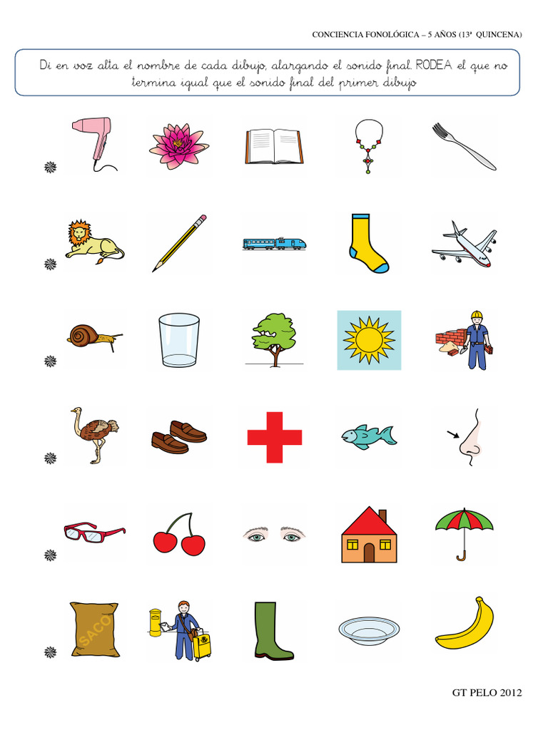 Fichas Conciencia Fonológica | PDF | Arte