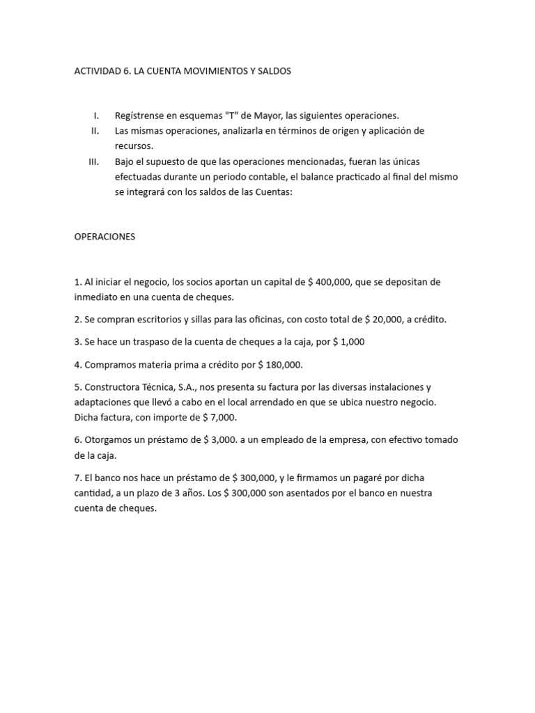 Act 6 Descargar Gratis Pdf Bancos Contabilidad