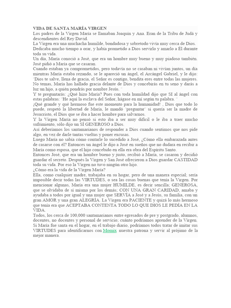 Vida de Santa María Virgen | PDF | María, madre de Jesús | San José