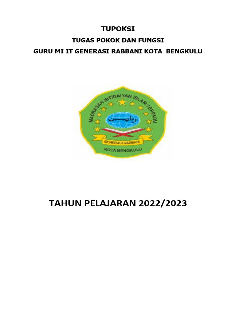 Tupoksi Guru Karyawan | PDF
