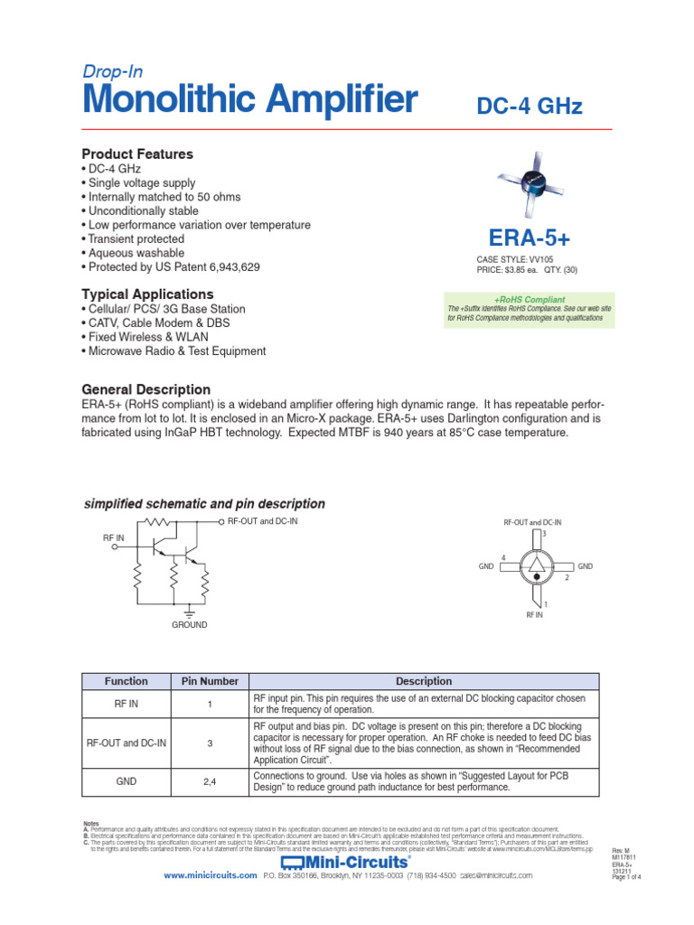 ERA5 | PDF | Amplifier | Capacitor