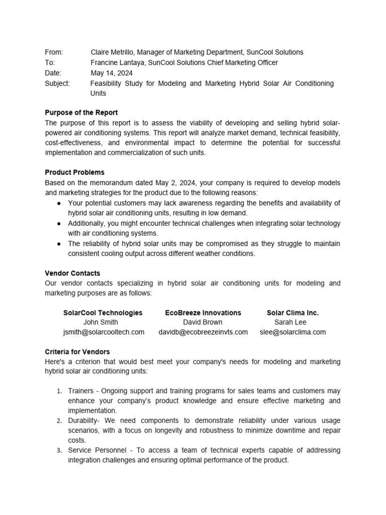 FINAL_FS Report | PDF | Solar Energy | Solar Power
