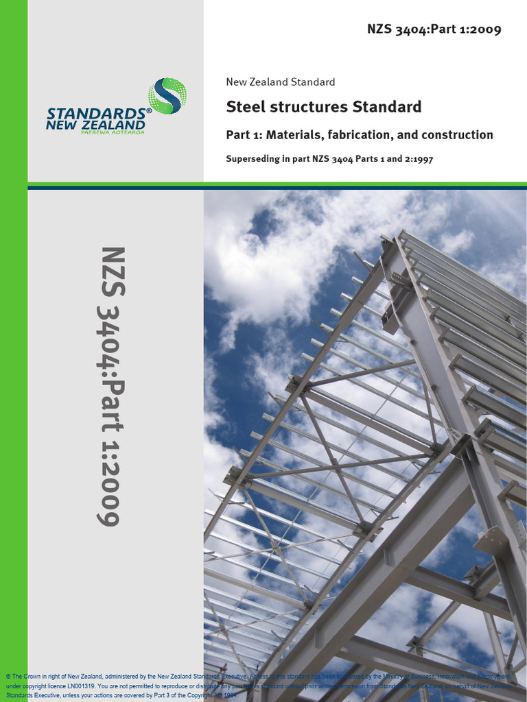 NZS 3404 (2009) Steel Structures Standard (Materials, Fabrication and ...