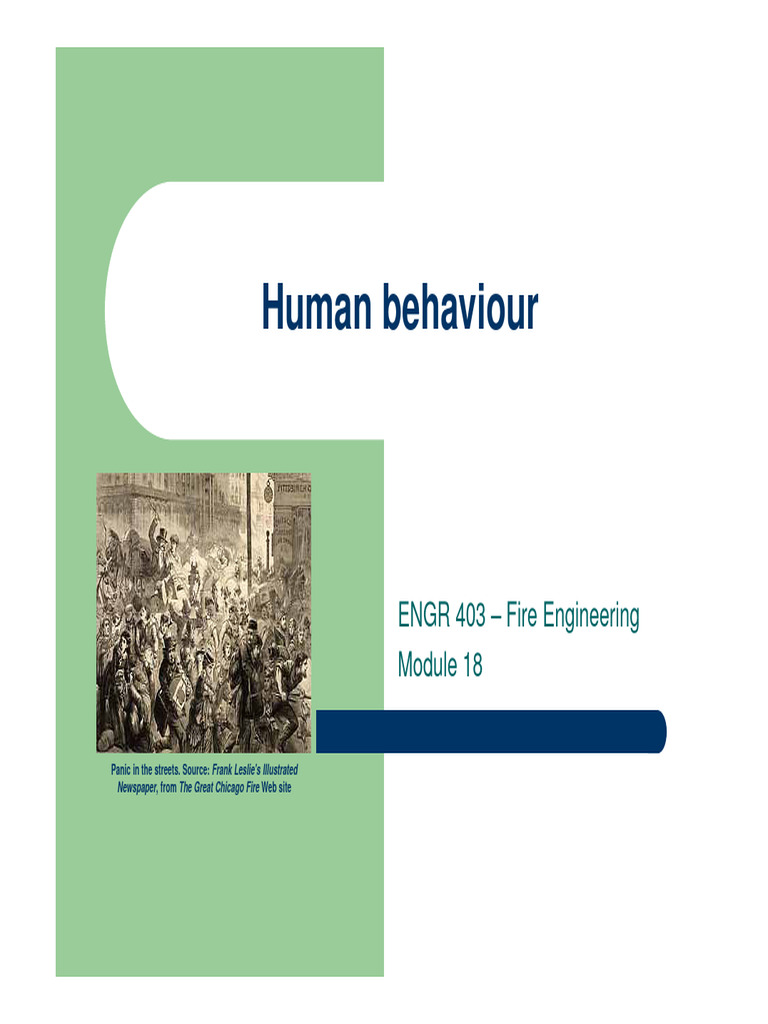ENGR 403 - Human behaviour | PDF | Emergency Evacuation | Human Behavior