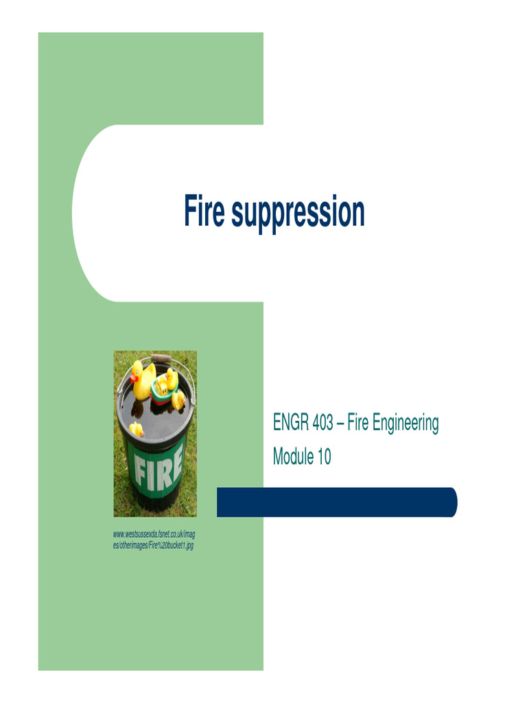 Fire Suppression Techniques and Agents | PDF | Firefighting | Fires