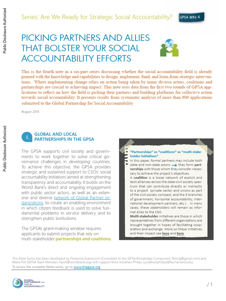 Social Accountability Partnerships | PDF | Accountability | Collective ...