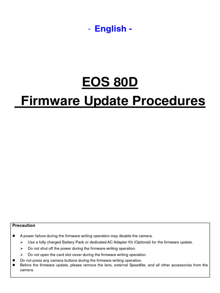 80d Firmwareupdate en | Download Free PDF | Camera | Computing