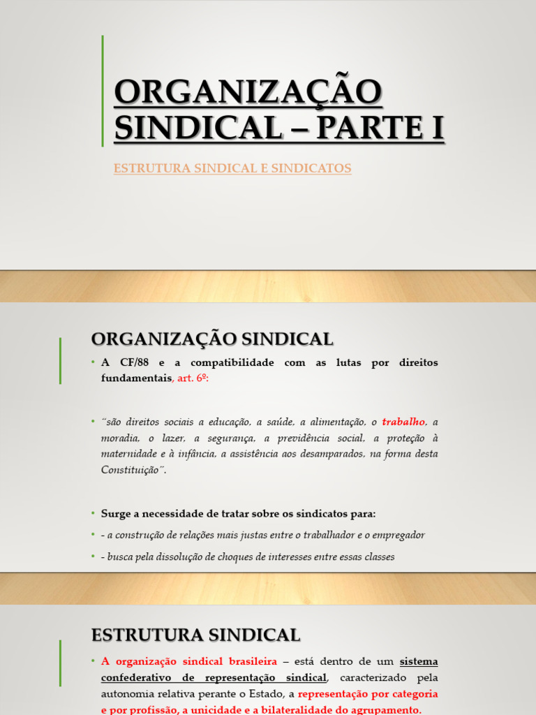 UNIVAR - Apostila 02 - Organização Sindical - Estrutura - SINDICATOS ...