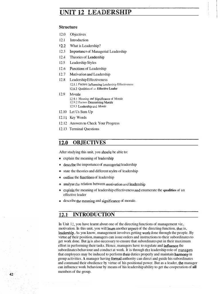 Unit 12 | PDF | Leadership | Motivational