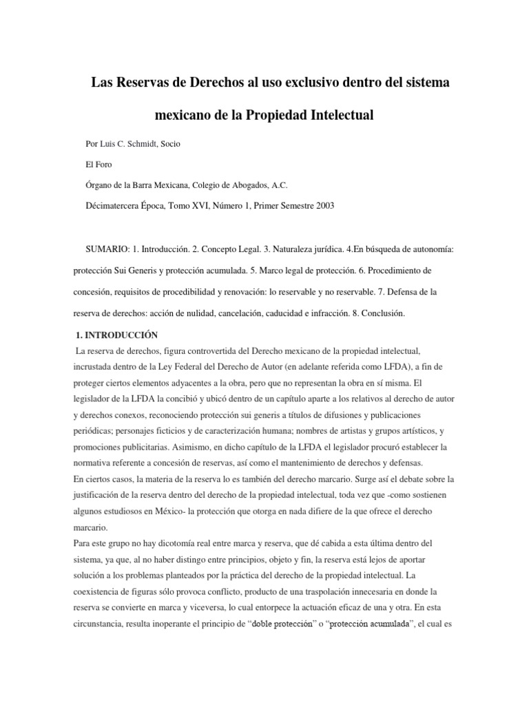 Reserva de Derechos al Uso Exclusivo 2 | PDF | Propiedad intelectual ...