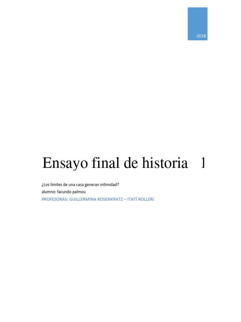ensayo final de historia 1 | PDF