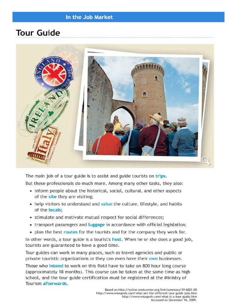 Reading - Tour Guide | PDF
