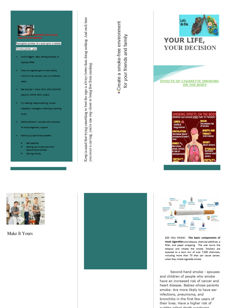 SMOKING BROCHURE | PDF | Cigarette | Tobacco Smoking