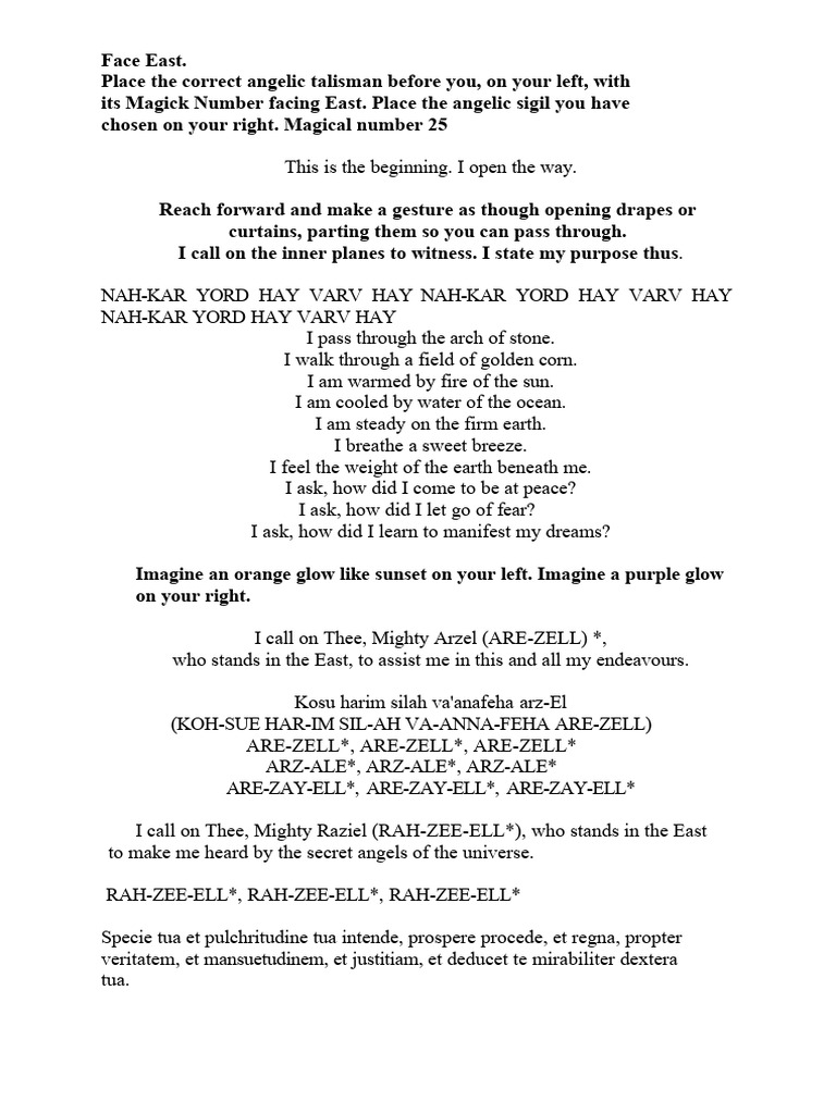 Invoking the Angel Nith-Haiah | PDF