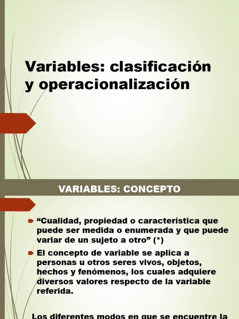 Variables y Operacionalizacion | PDF | Método científico ...