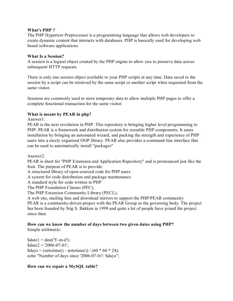 PHP Questions | PDF | Php | Database Index