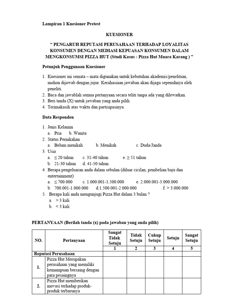 Data Angket | PDF