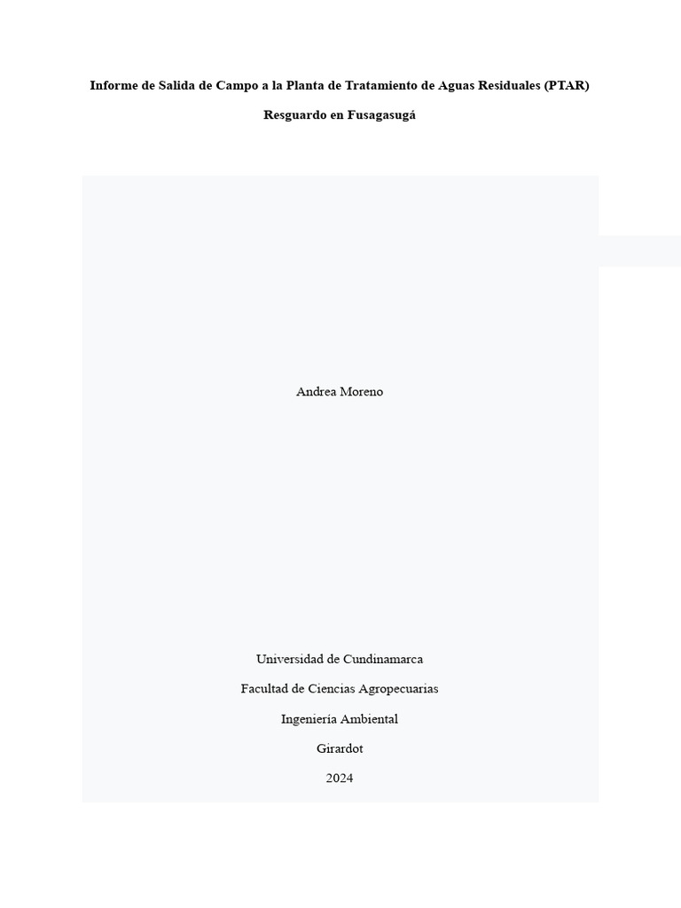 PTAR Fusa | PDF | Aguas residuales | Agua