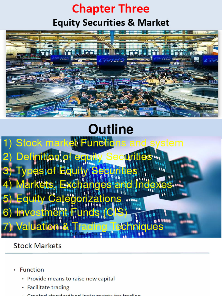 Chapter Three Equity Securities Market | PDF | Investment Fund ...