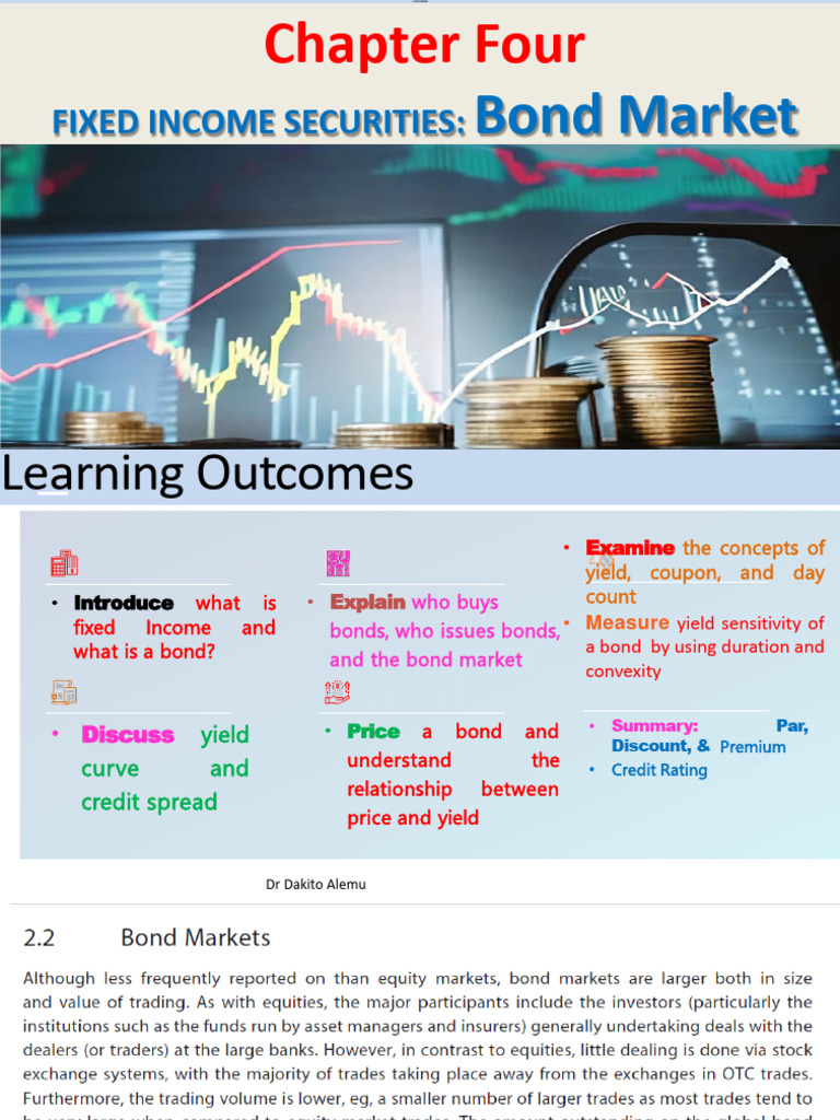 Chapter Four Fixed Income Securities Bond Market | PDF | Bonds (Finance ...