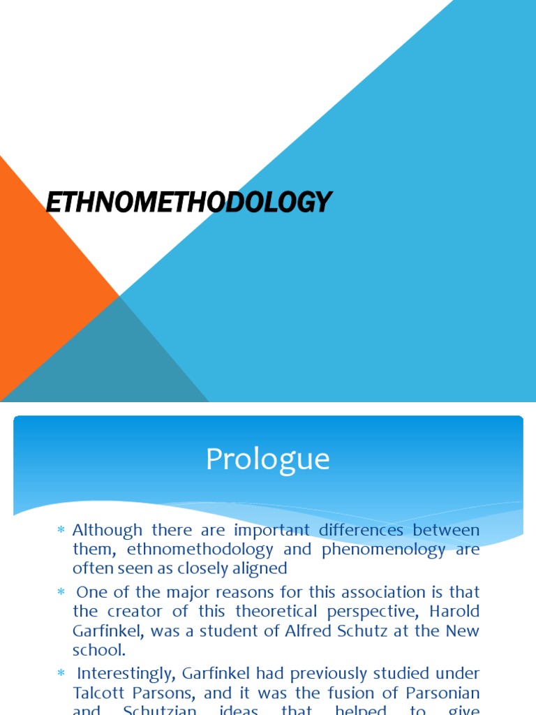 Ethnomethodology | PDF | Émile Durkheim | Sociology