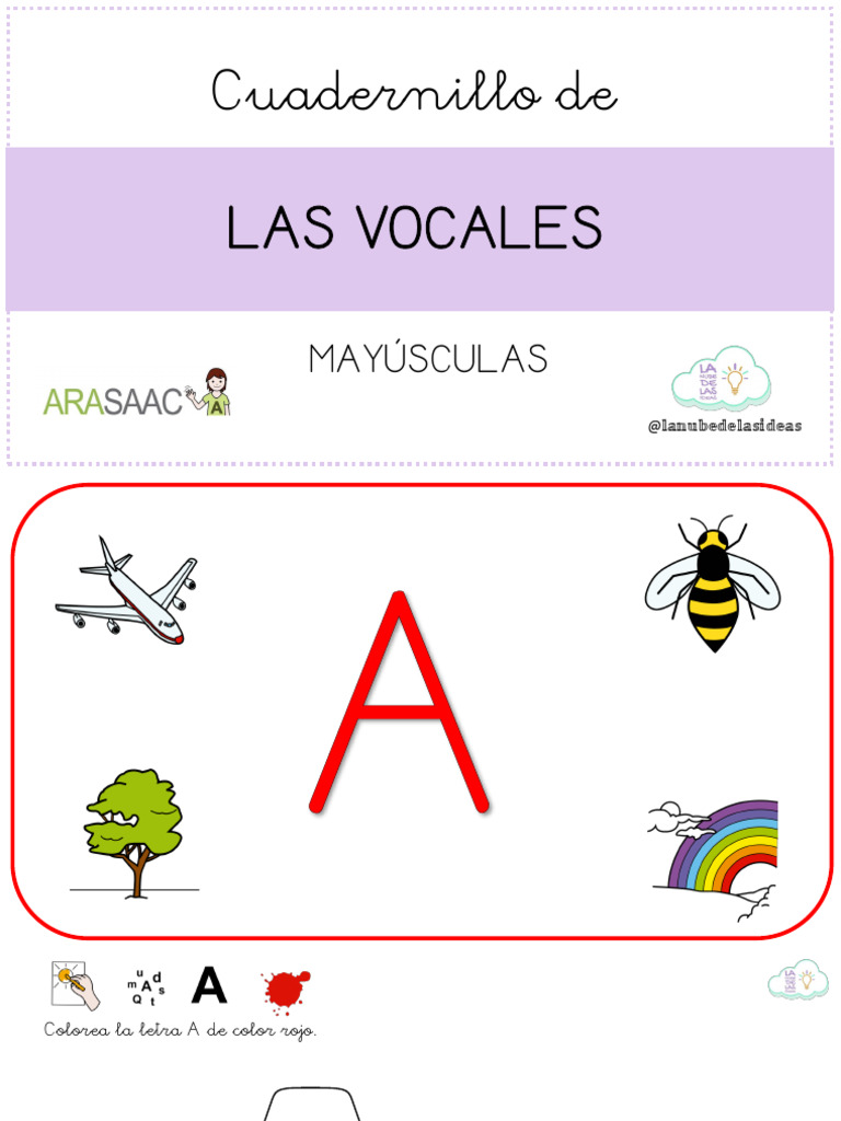 Cuadernillo Vocales Mayusculas | Descargar gratis PDF | Licencia ...